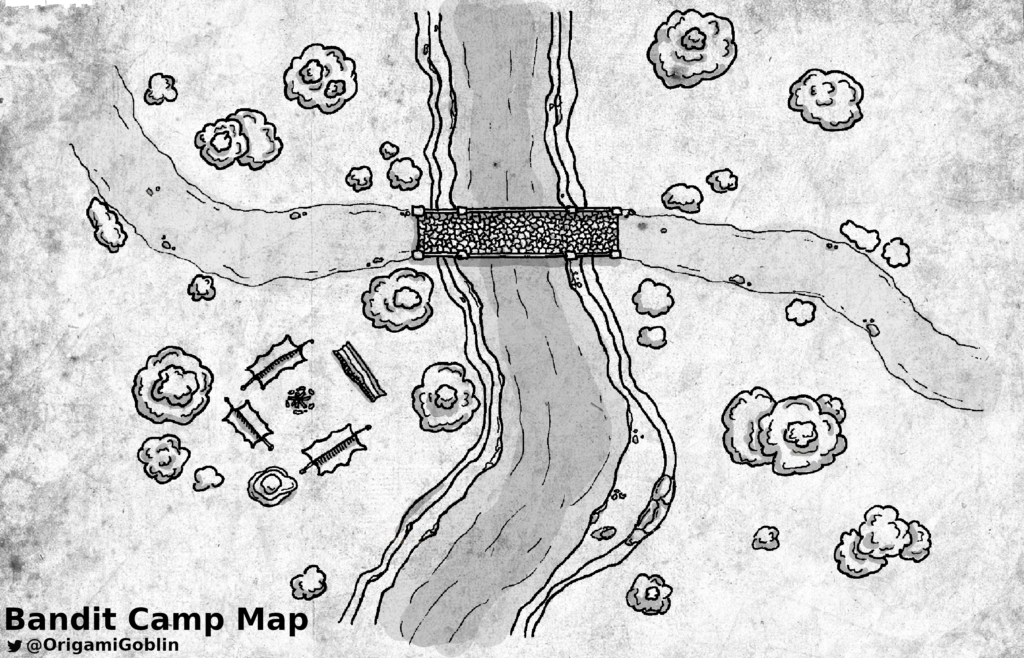 Bandit Camp Map - Origami Goblin