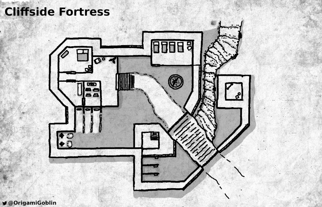 Cliffside Fortress - Origami Goblin